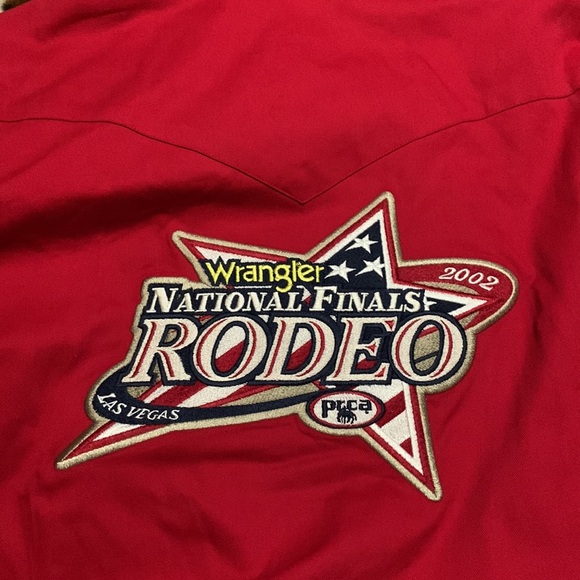 Wrangler | Shirts | Wrangler Long Sleeve Mens Shirt Large Red Nfr Rodeo ...